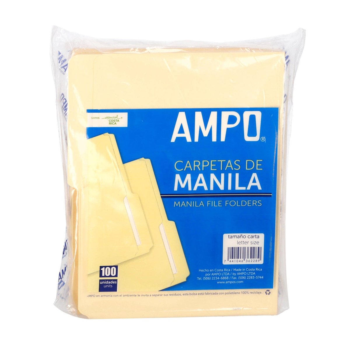 Folders Manila Ampo 85 x 11 100 Unidad PAQ - Precio en RD | SupermercadosRD